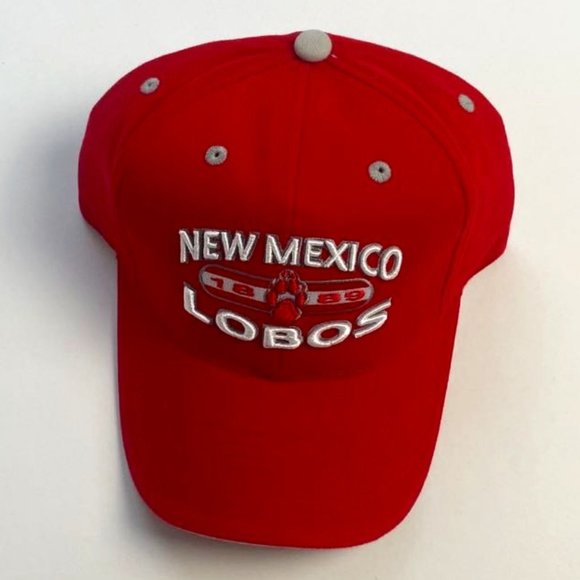 Accessories | University Of New Mexico Lobos Red Velcro Hat | Poshmark